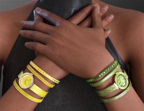 Fancy Watch And Bracelets Addon Textures Daz 3d