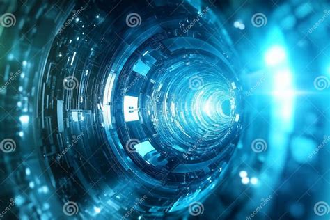 Particle Collisions In A Particle Accelerator Stock Illustration