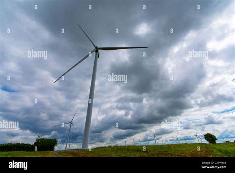 Wind Turbines In Bad Weather Concepts Of Sustainable Electricity