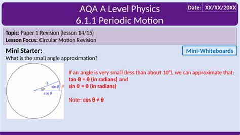 Aqa A Level Physics Full Set Of Paper 1 Revision Lessons Teaching Resources