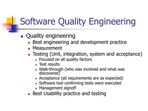 Ppt Software Quality Management Quality Assurance Quality Control