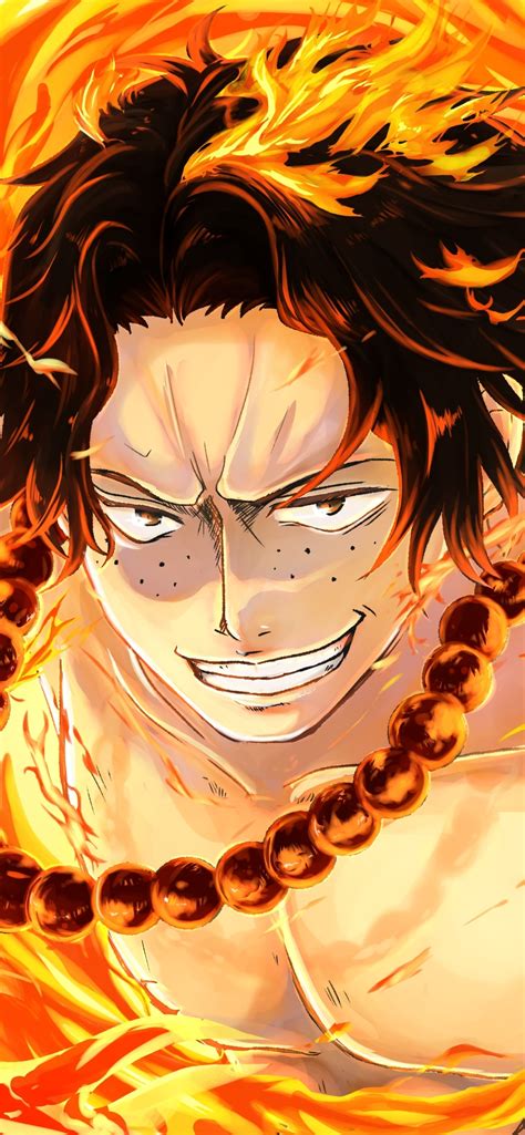 1242x2688 Resolution One Piece 4k Portgas Ace Iphone Xs Max Wallpaper