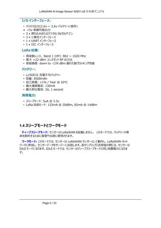 LoRaWAN AI Image Sensor AIG01 LB日本語マニュアル pdf