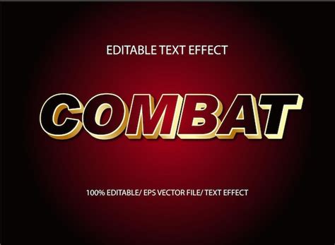 Premium Vector Editable Combat Text Effect