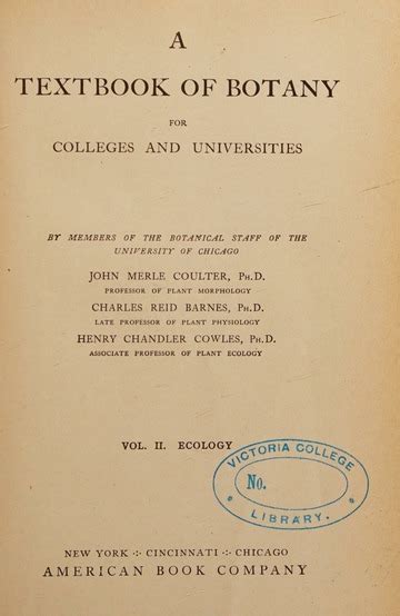 A Textbook Of Botany For Colleges And Universities Various Free
