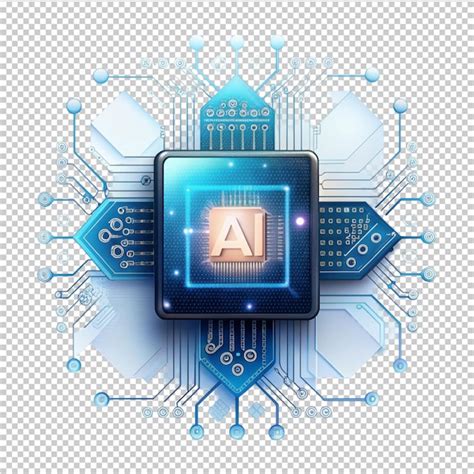 Chip Artificial Intelligence Future Technology On White Background