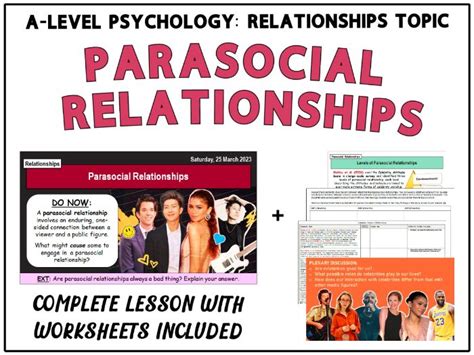 A Level Psychology Parasocial Relationships Relationships Topic