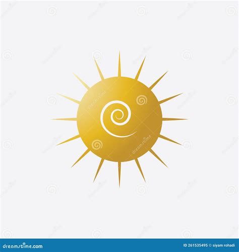 Sun Vector Illustration Icon Stock Vector Illustration Of Symbol Beach 261535495