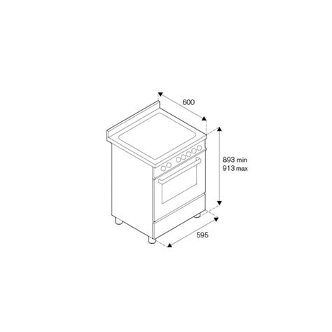 Cucina Libera Installazione 60 Cm Piano A Gas 4 Fuochi Forno Elettrico
