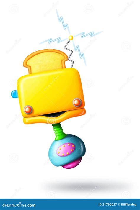 Cartoon Toaster Robot Stock Illustration Illustration Of Colorful
