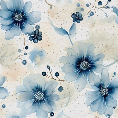Premium Ai Image Flower Pattern Seamless Textre Fabric Wallpaper