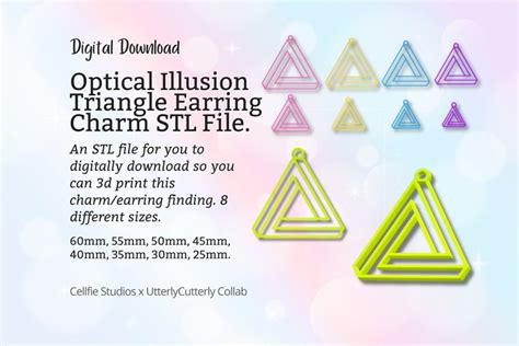 Clay Cutter Earring Stl File Combo Design 12 Sizes