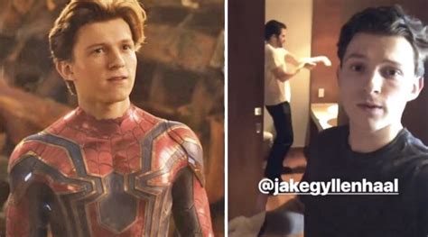 Tom Holland Catches Jake Gyllenhaal Pretending To Be Spider Man
