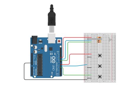 Circuit Design Projeto Controlando Led Rbg Com Botões Tinkercad