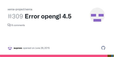Error Opengl 45 · Issue 309 · Xenia Projectxenia · Github