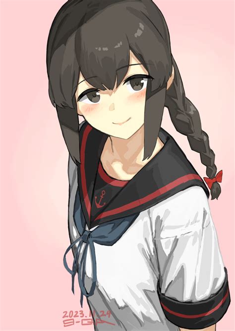 磯波艦これ 「鉄道と提督はずっと見ていられる磯波。 」9 Gaのイラスト