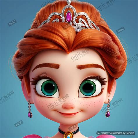 Ai创作图卡通公主头像 调皮的小公主卡通形象 3d卡通女孩 动漫卡通小公主 戴皇冠卡通公主 卡通写实人物 仿3d卡通形象 公主图片大全大图
