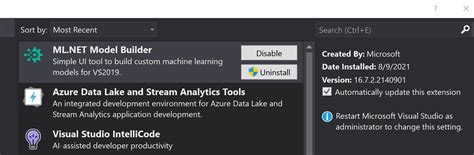 Cannot Add Machine Learning In Vs2019 If Installed Vs2022 · Issue 1678 · Dotnet