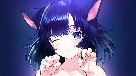 Anime Girl Cat 66 фото