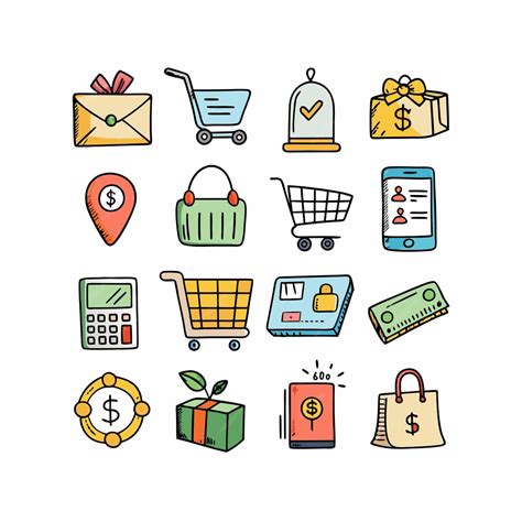 Premium Vector Realistic Shopping And Ecommerce Icons Set