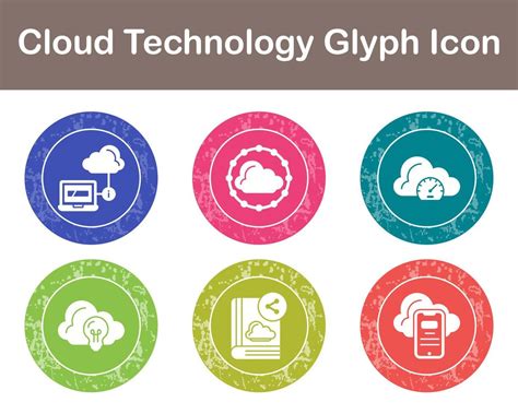 Cloud Technology Vector Icon Set 21413312 Vector Art At Vecteezy