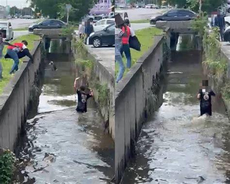 Terjun Longkang Selepas Lari Kemalangan Kosmo Digital