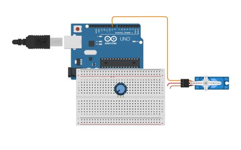 Circuit Design Servo Moter Project Tinkercad