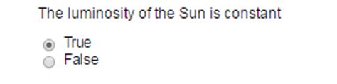 solved the luminosity of the sun is constant true false