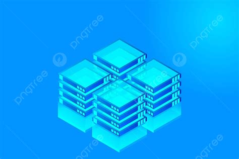 The Isometric Illustration Of Cuttingedge Technology Cloud Data Storage Data Center Mainframe