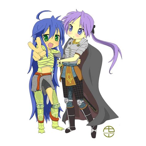 Konata And Kagami By Armorblade On Deviantart