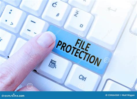 Sign Displaying File Protection Business Concept Preventing Accidental