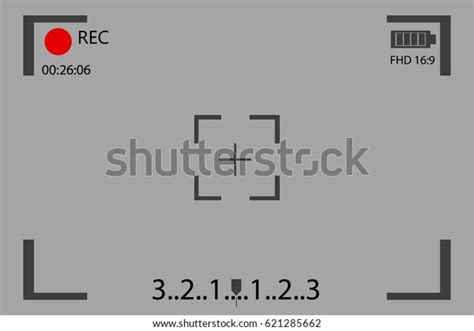 Balck User Interface Camera Viewfinder Focusing Stock Vector Royalty Free 621285662