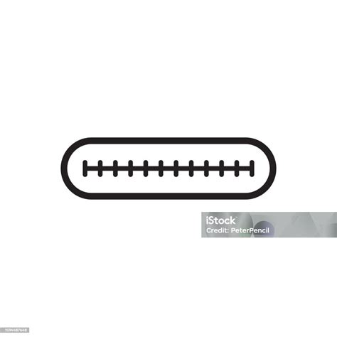 Usbタイプcケーブルコネクタのピン配置 ベクター画像アイコン図面イラスト白い背景に分離型 Usbケーブルのベクターアート素材や画像を多数