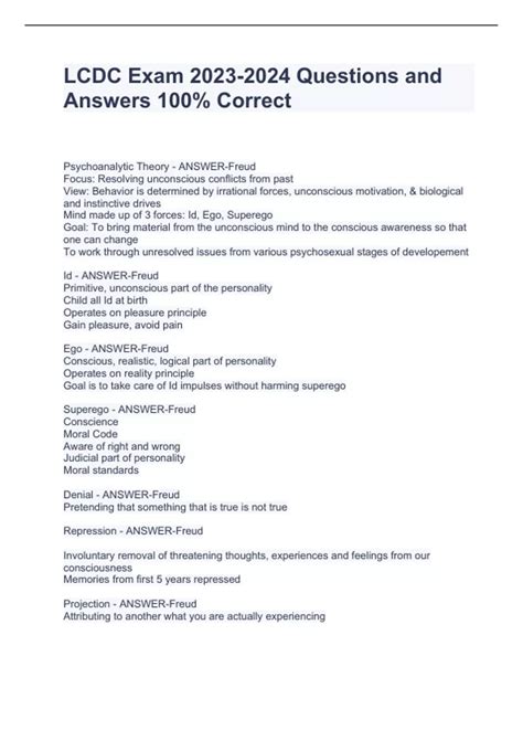 LCDC Exam Questions And Answers 100 Correct LCDC Stuvia US