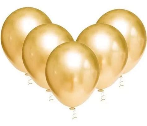 50 Unid Balão Bexiga Cromado Dourado N9 Bomba MercadoLivre