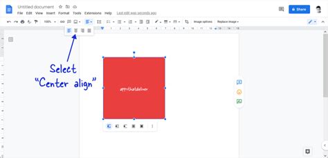 How to Center an Image in Google Docs