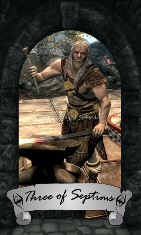 Three Of Septims Oracle Cards Art Tarot Skyrim
