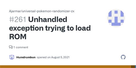 Unhandled Exception Trying To Load Rom · Issue 261 · Ajarmaruniversal