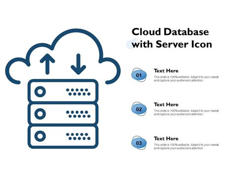 Cloud Database With Server Icon Powerpoint Slides Diagrams Themes