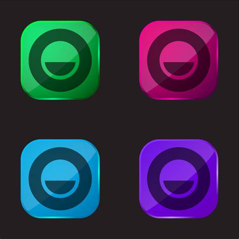 Black And White Four Color Glass Button Free Stock Vector Graphic Image
