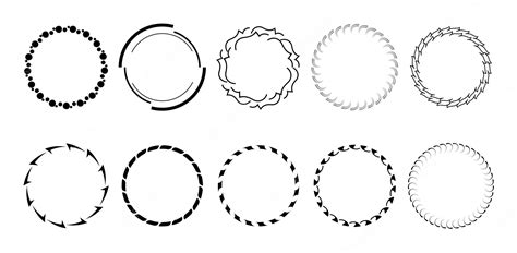 Marcos De Círculo De Vector Vector Premium