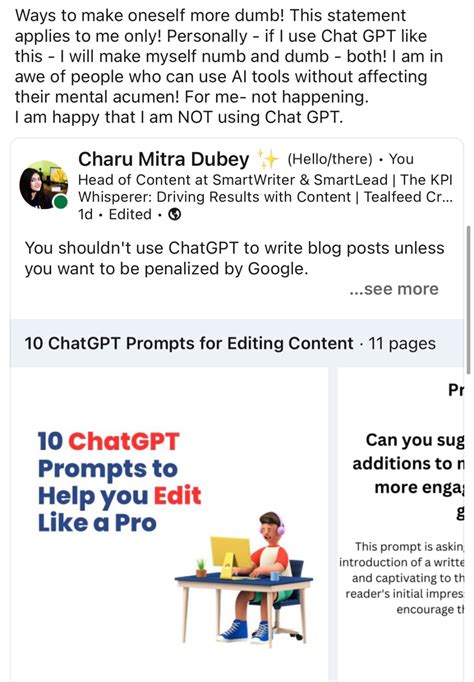 Charu Mitra Dubey On Linkedin Ai Is Here And Its Here To Stay Its Better To Accept It Rather