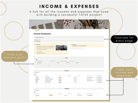 Boho Tiktok Notion Template Minimal Content Planner For Notion Beginner Friendly Notion