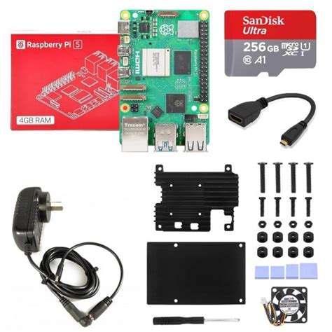 KIT COMPLETO RASPBERRY PI 5 4GB GABINETE METALICO 256GB FAN Starware