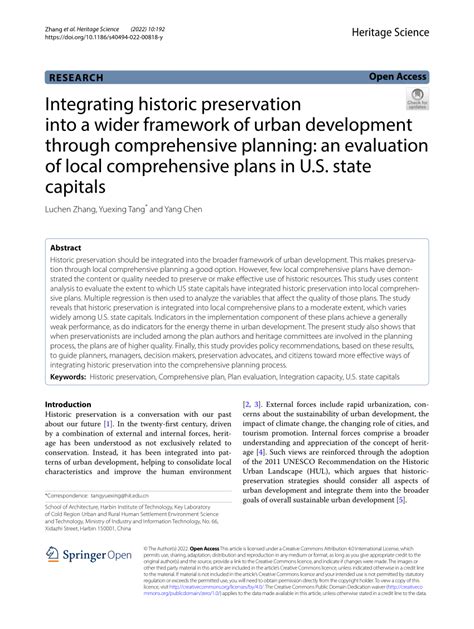 Pdf Integrating Historic Preservation Into A Wider Framework Of Urban