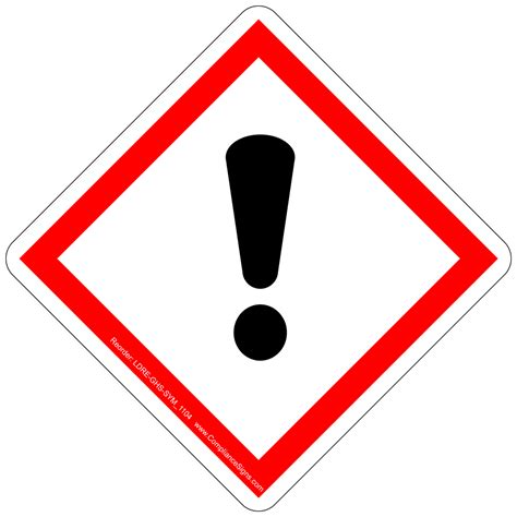 Ghs Pictogram Ghs Exclamation Mark Roll Label Ldre Ghs Sym1104