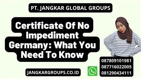 Certificate Of No Impediment Germany What You Need To Know Jangkar