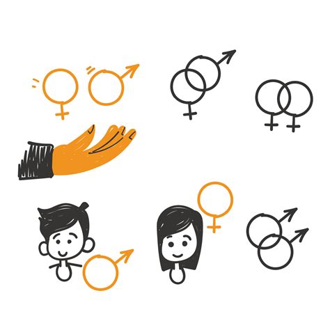 Hand Drawn Doodle Simple Set Of Gender Related Illustration 15235623