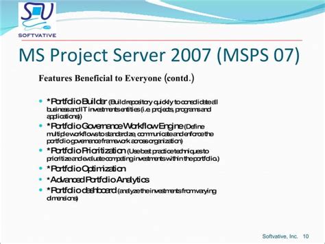 Ms Project Server Beneficial Features Ppt