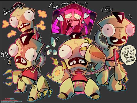 Rule 34 Antennae Anatomy Clowndevil Color Dialogue Genital Fluids Heart Invader Zim